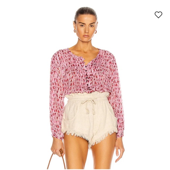 Isabel Marant | Tops | New Isabel Marant Etoile Red Printed Sorionea ...